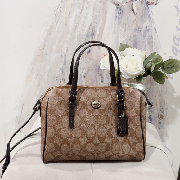Coach | Bags | Coach F49862 Peyton Signature Bennett Mini Satchel Handbag Crossbody Bag | Poshmark